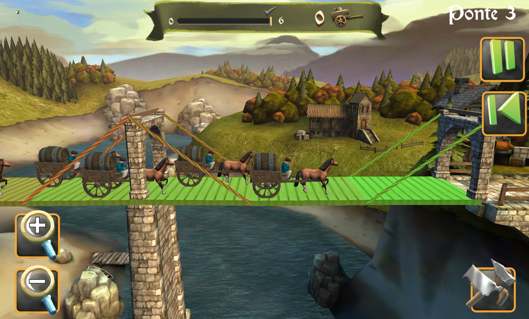 Bridge Constructor Medieval: costruire ponti medievali su Android