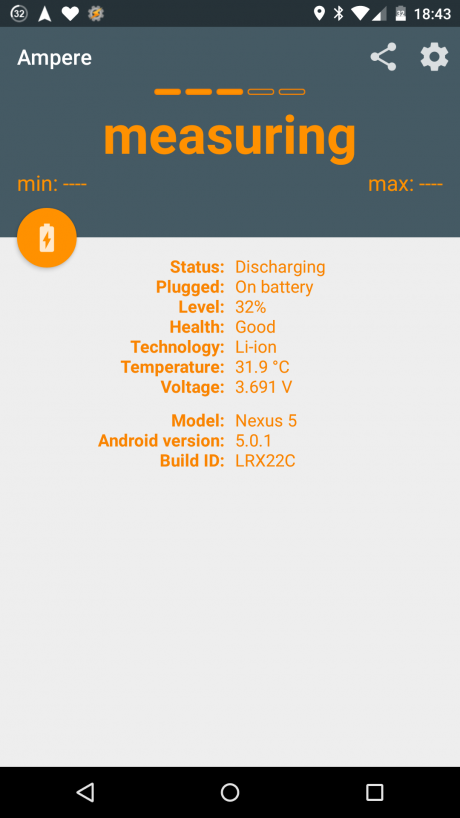Ampere, l'app che misura la corrente del vostro smartphone