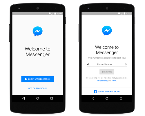 Messenger è utilizzabile senza account Facebook (Aggiornato: anche Italia)