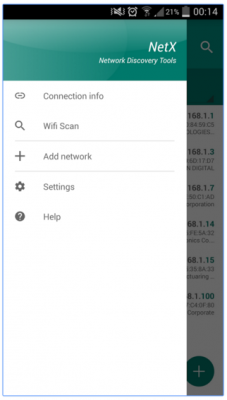 Netx-Network Discovery Tools gestisce i dispositivi connessi al Wi-fi