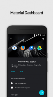 Con Zephyr più di 900 icone per dare un tocco nuovo al vostro dispositivo