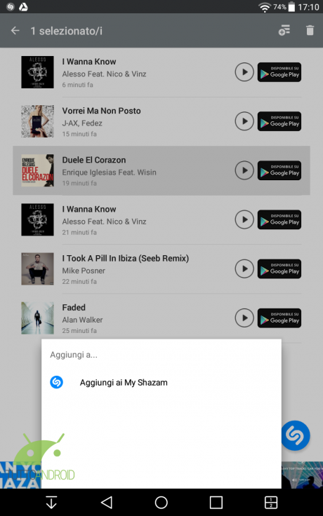 Auto Shazam su Android: il riconoscimento della musica diventa automatico