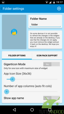 Foldery Multicon Widget, un modo per risparmiare spazio sulla homescreen Android