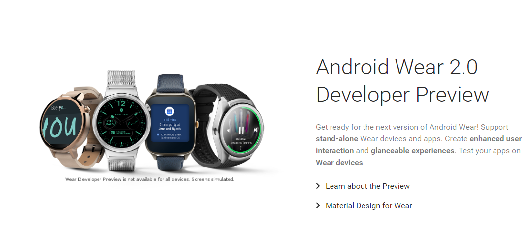 Google rilascia l'ultima developer preview di Android Wear 2.0 Google rilascia l'ultima developer preview di Android Wear 2.0