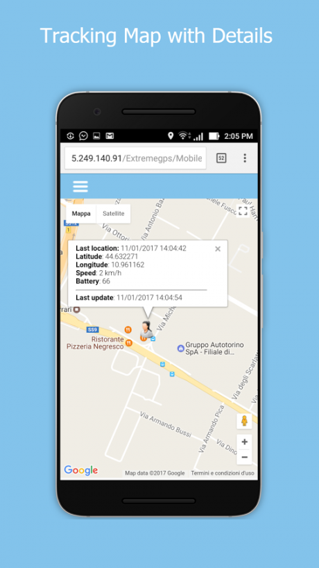 Extreme Locator - GPS Tracker permette di tracciare la posizione dei ...