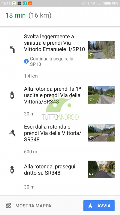 Google Maps mostra ora le immagini di Street View nelle indicazioni ...
