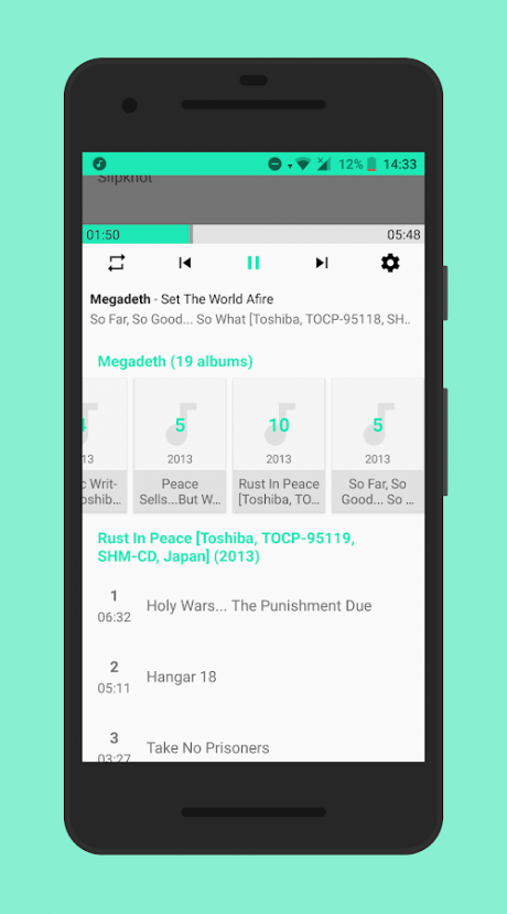 Music Player GO è un lettore musicale minimale con interfaccia unificata