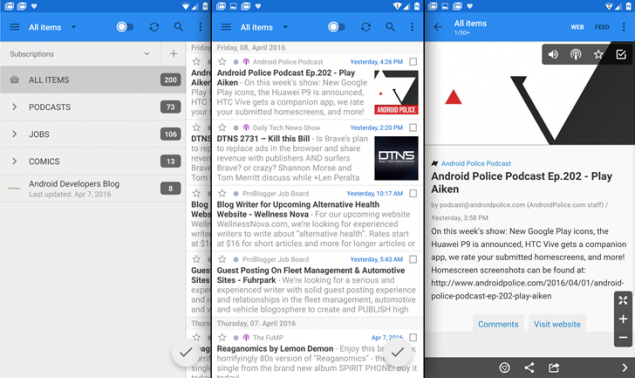 L'app RSS gReader è sparita dal Google Play Store