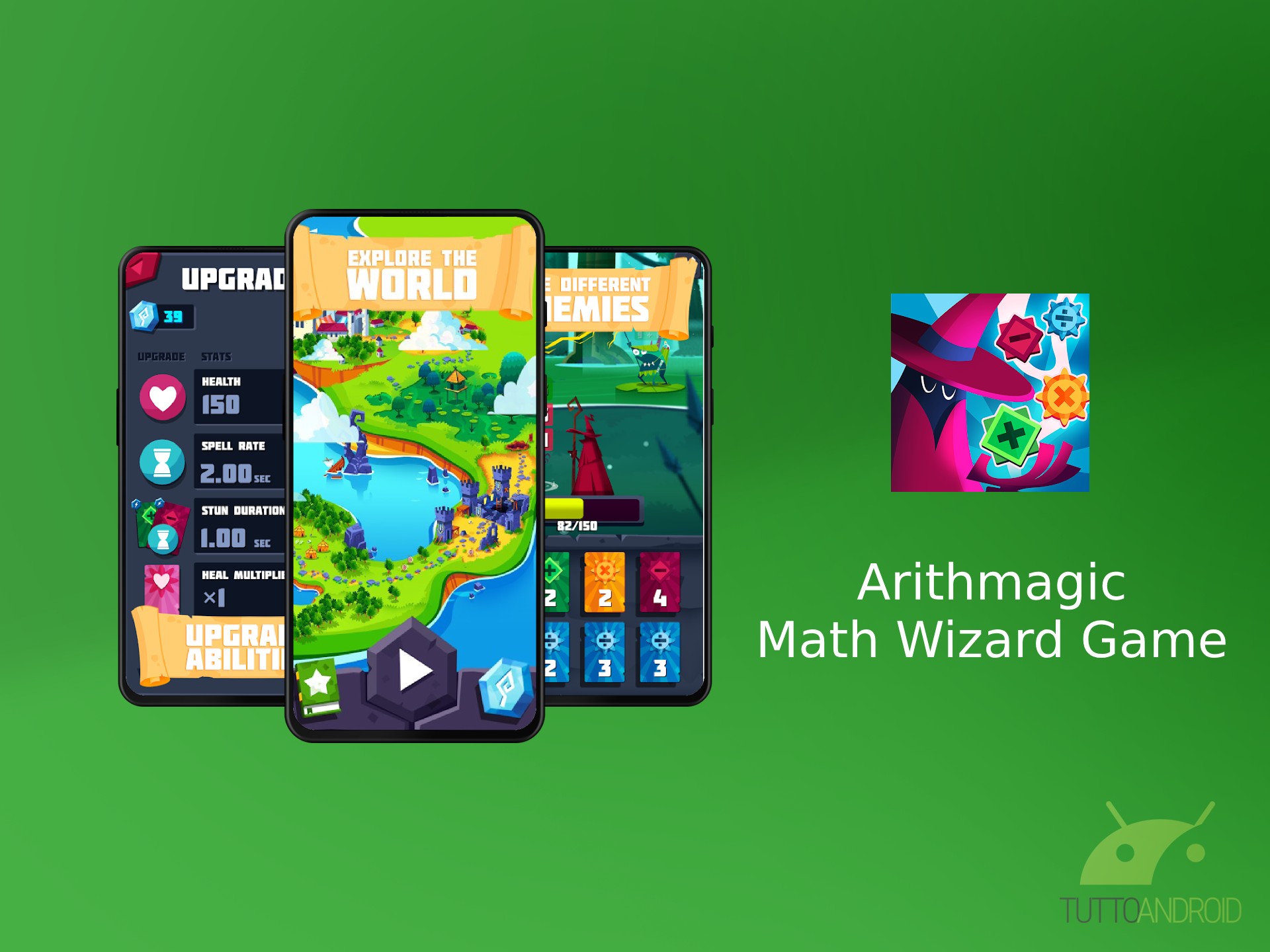 Arithmagic - Math Wizard Game è un RPG che migliora l'aritmetica dei ...