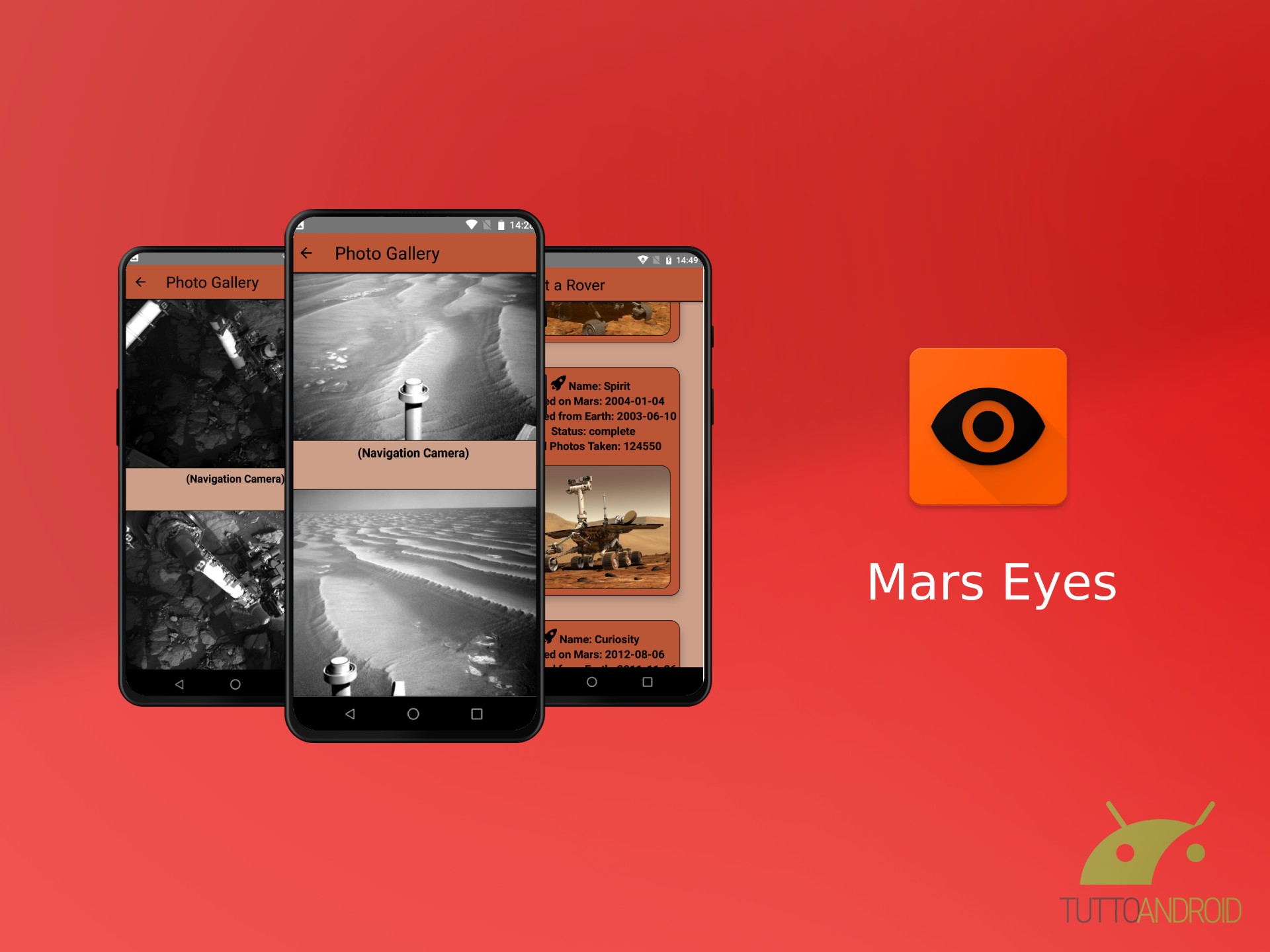 L'app Mars Eyes permette di visualizzare tutte le foto scattate dai ...