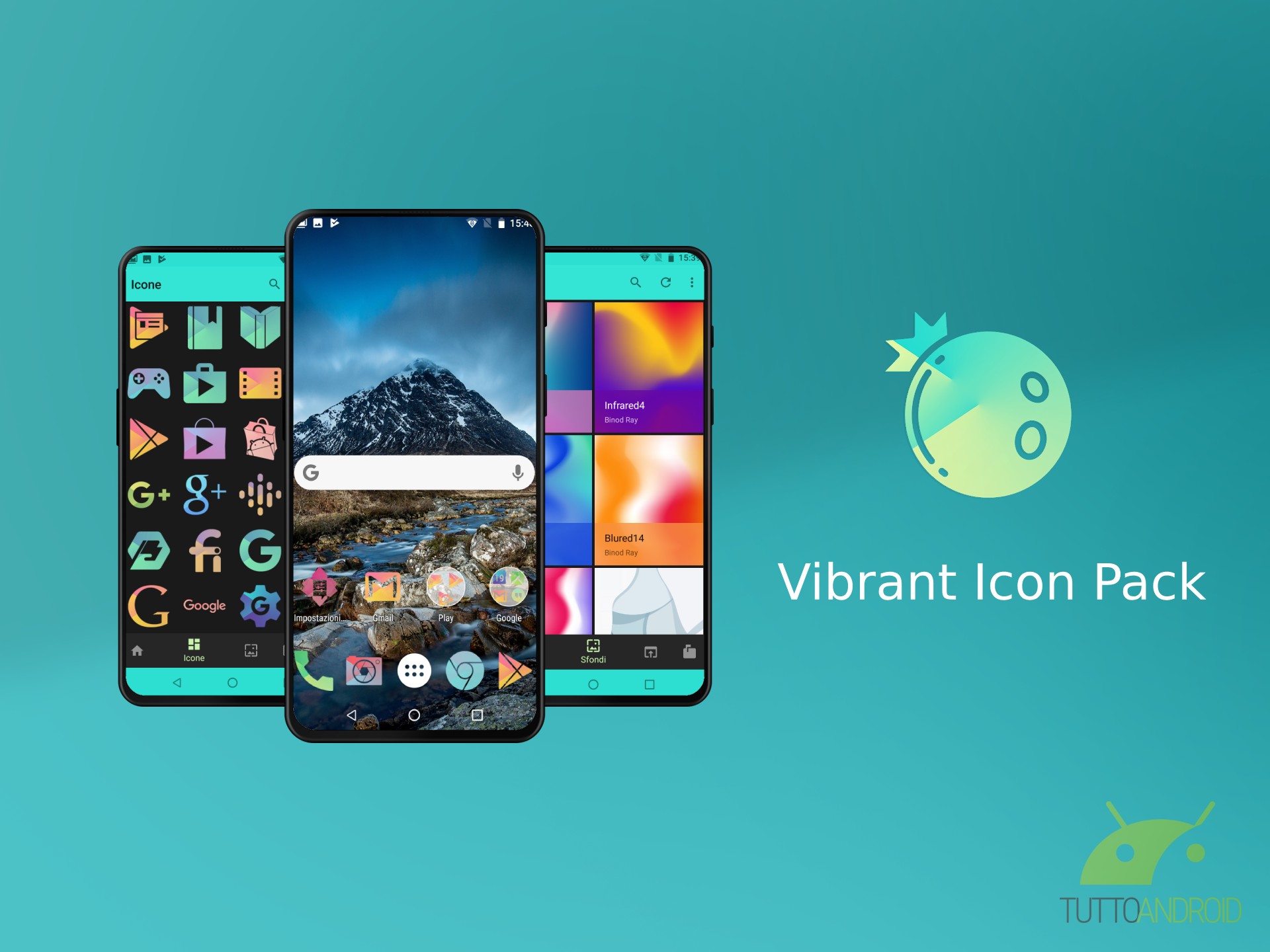 Vibrant Icon Pack offre 6000 icone vivaci, un centinaio di sfondi e una ...