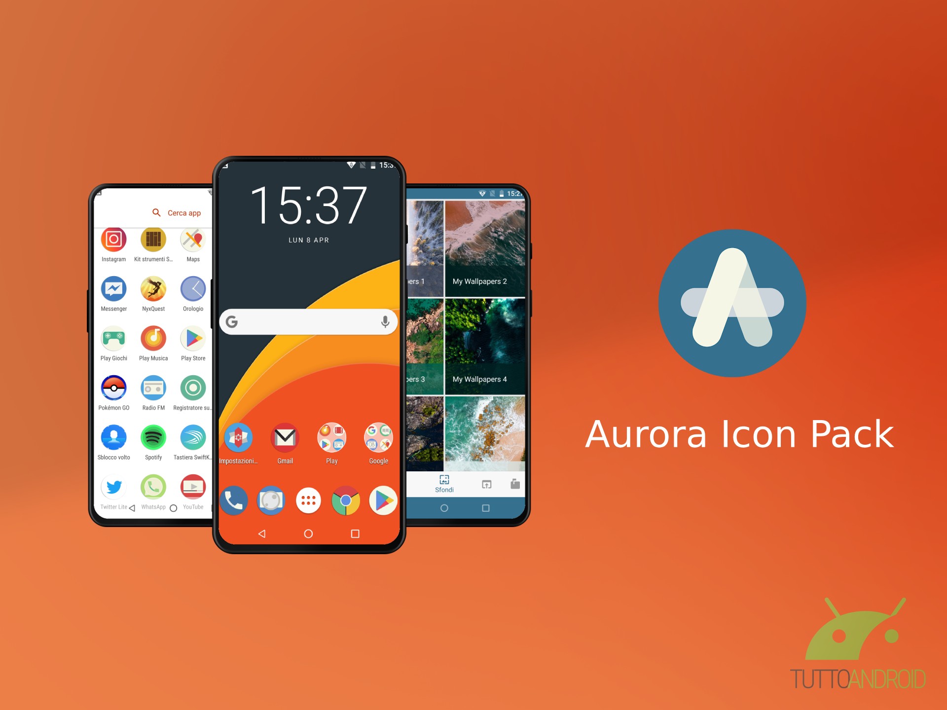 Aurora Icon Pack mette a disposizione oltre 3500 icone dal design ...