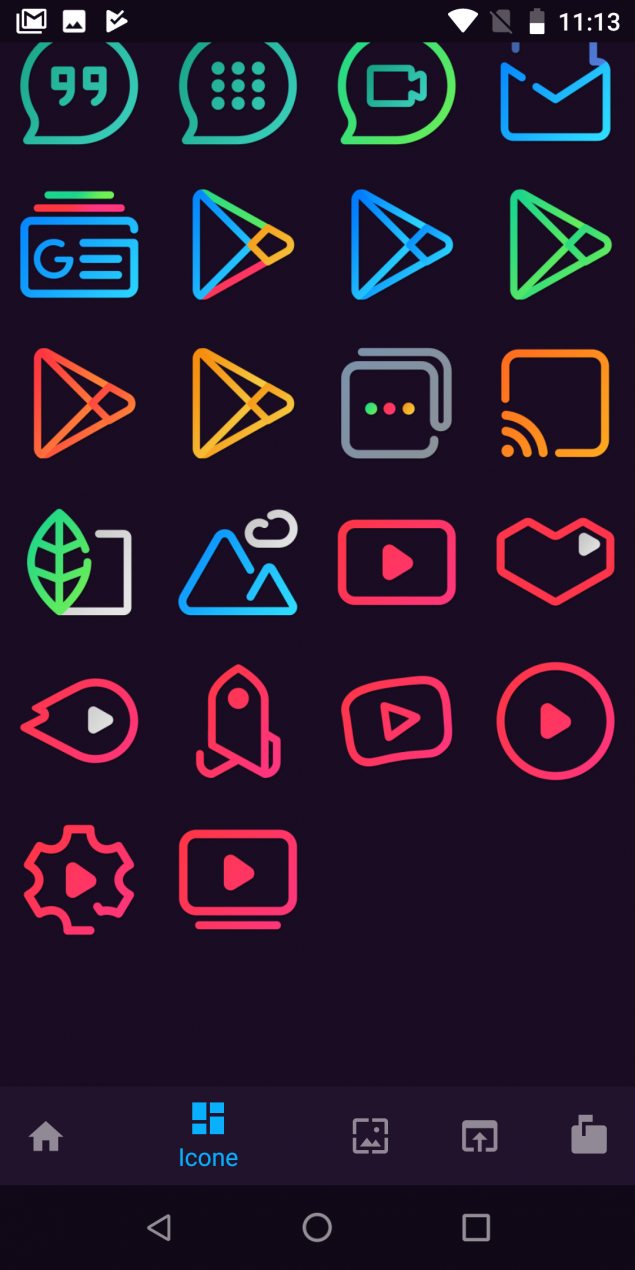 LineX Icon Pack offre oltre 2850 icone lineari in stile neon e 200 sfondi
