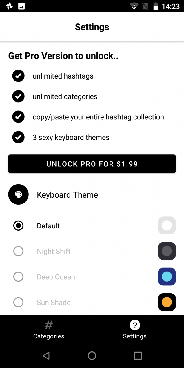 L'app Hashtag Key consente di gestire al meglio gli hashtag per i ...