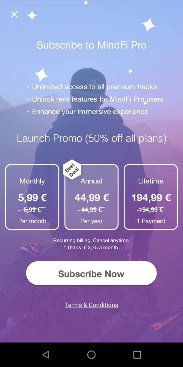 MindFi aiuta a trovare calma e concentrazione con la meditazione