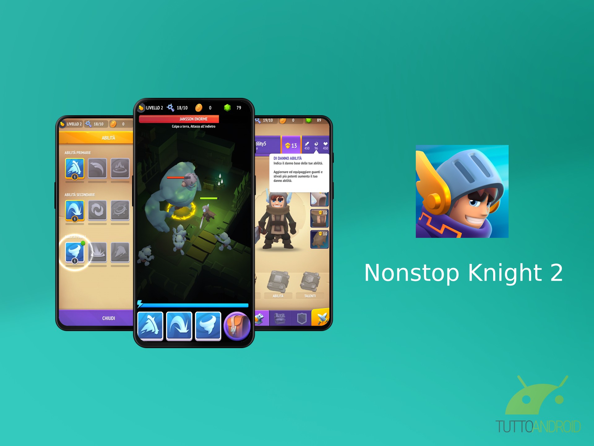 Ripulite i dungeon senza troppi pensieri con l'action RPG Nonstop Knight 2