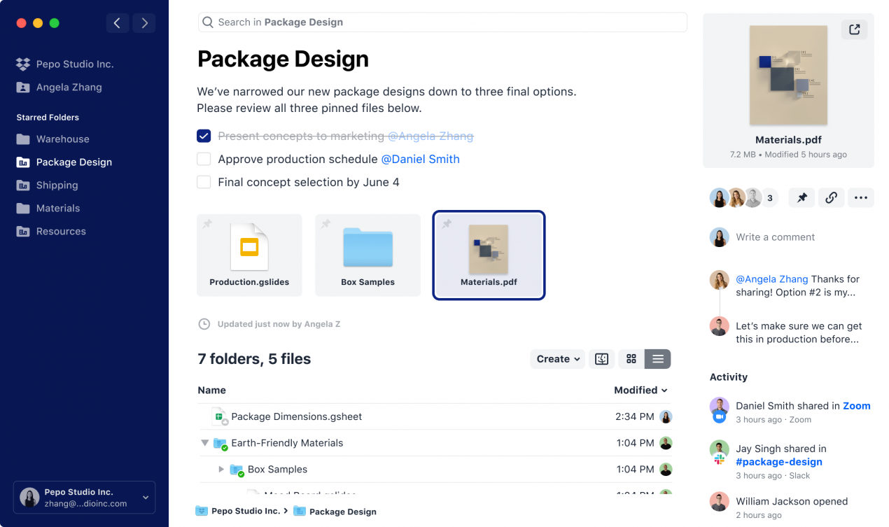Dropbox rinnova l'app desktop con un look aggiornato e nuove funzionalità