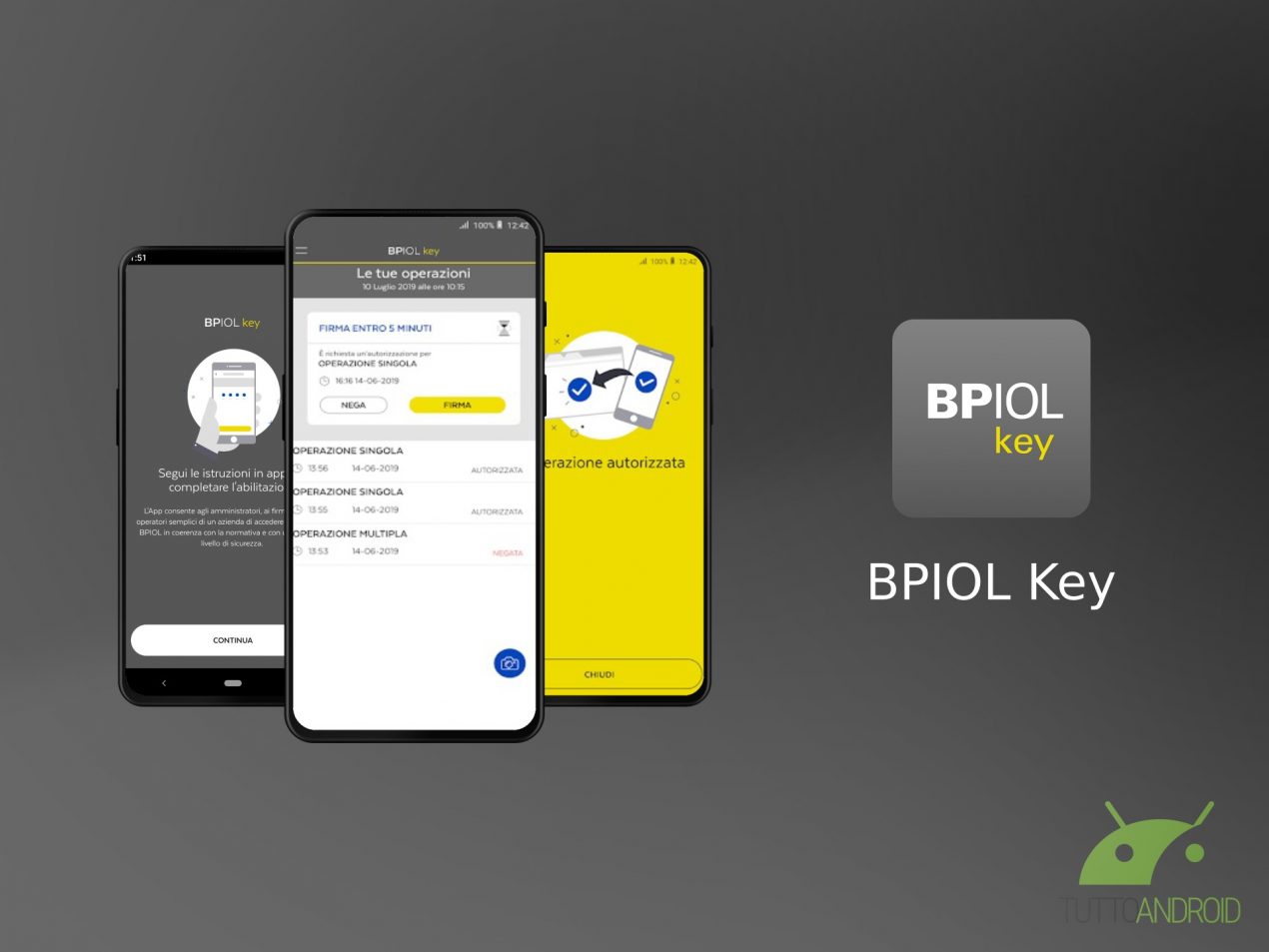L'app BPIOL Key permette di accedere e autorizzare le operazioni di ...
