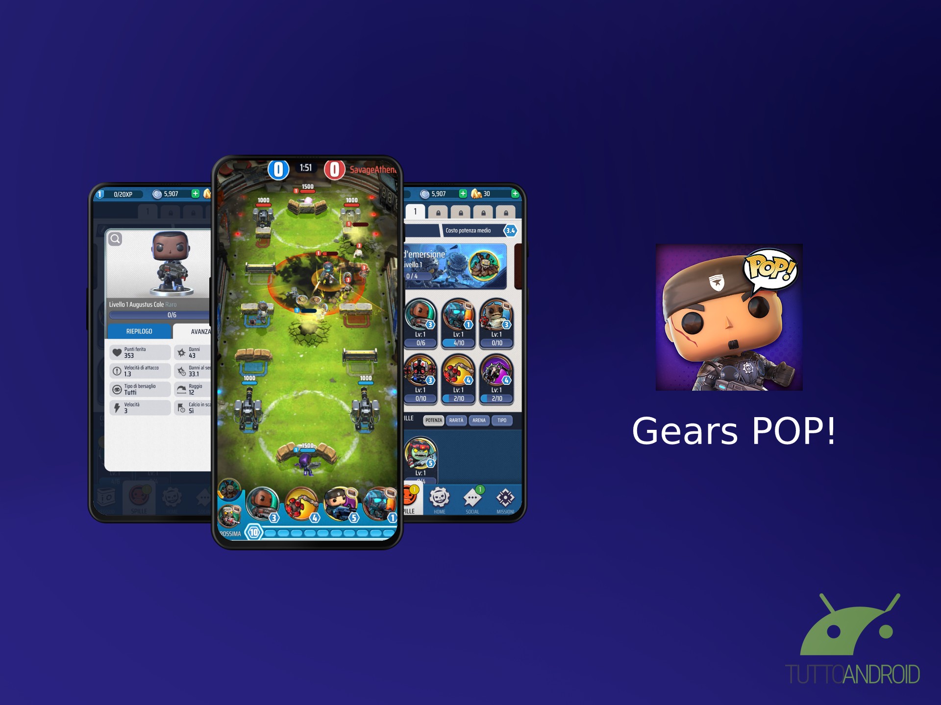 Gears POP! è un tower defense PvP ambientato nell'universo di Gears of ...
