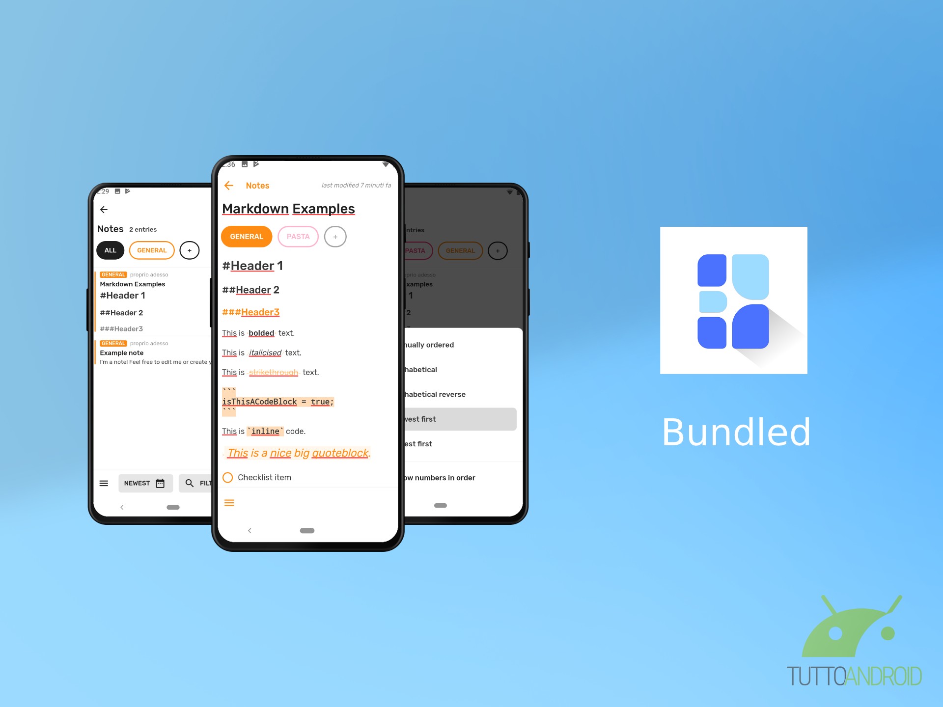 Bundled - notes, lists, writing permette di annotare qualsiasi cosa con ...
