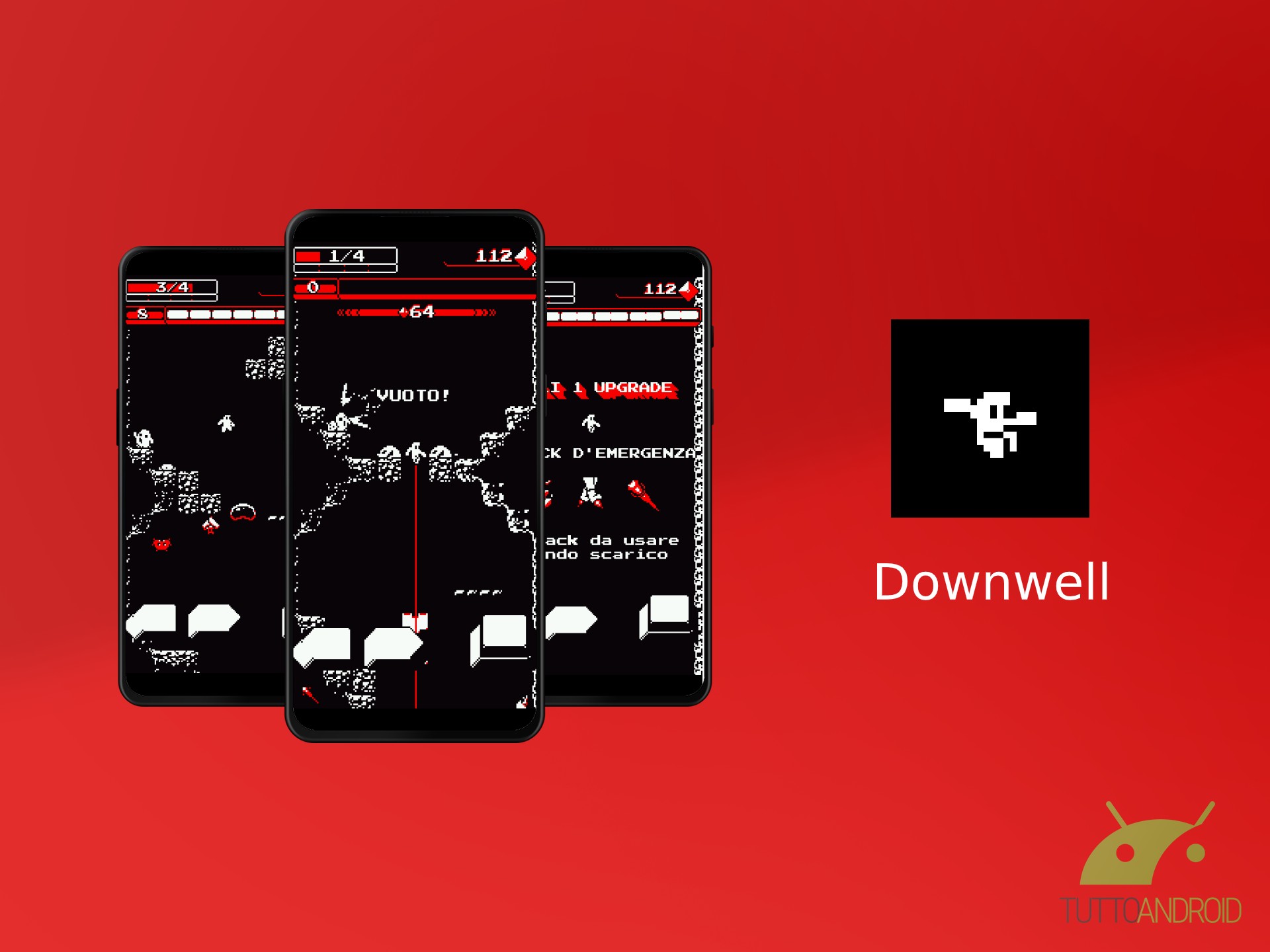 Lo sparatutto Downwell è disponibile nel Play Store con gameplay roguelike e grafica in pixel art