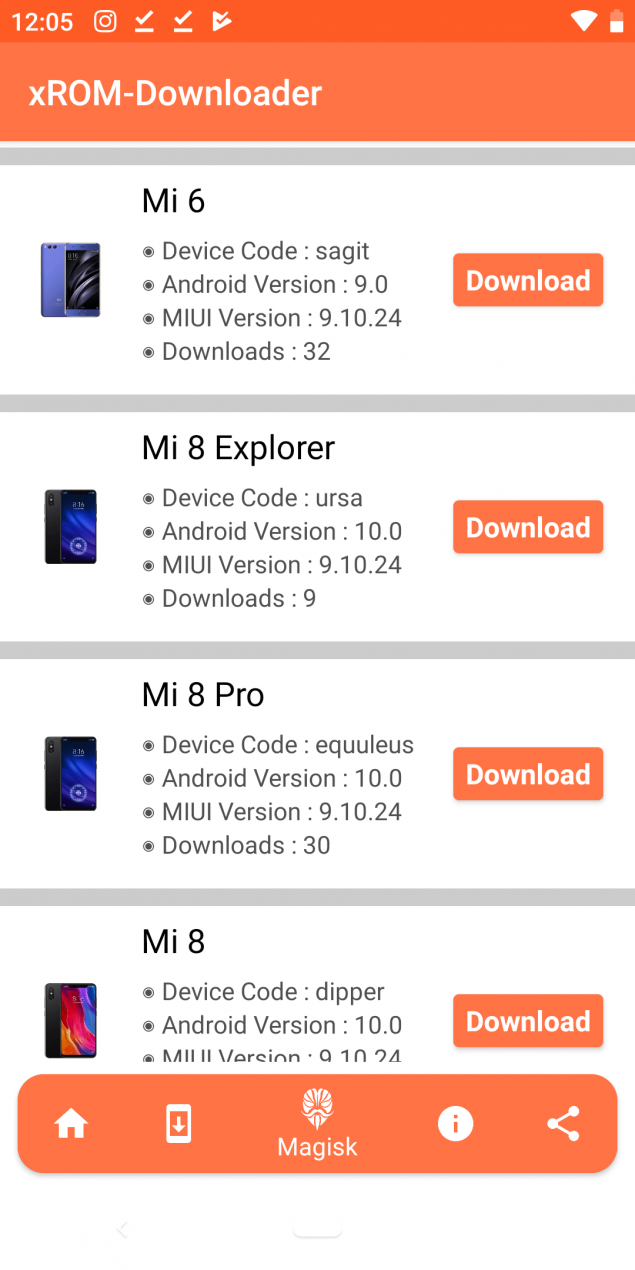 xROM-Downloader permette di scaricare comodamente tutte le ROM delle ...
