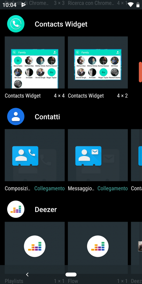 Contacts Widget permette di chiamare i contatti più rapidamente