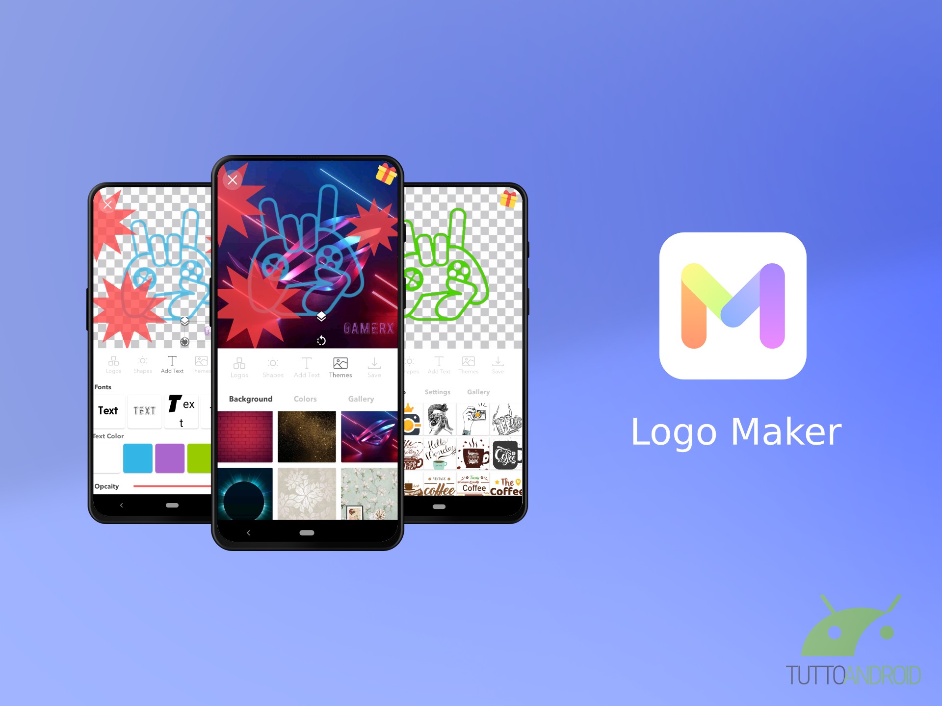 Logo Maker crea un logo professionale in pochissimo tempo