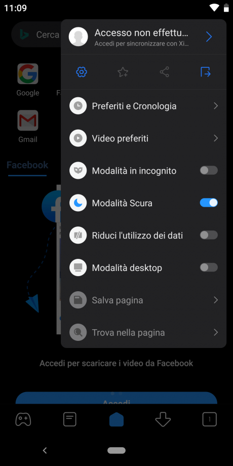 Mi Browser permette una navigazione veloce e sicura