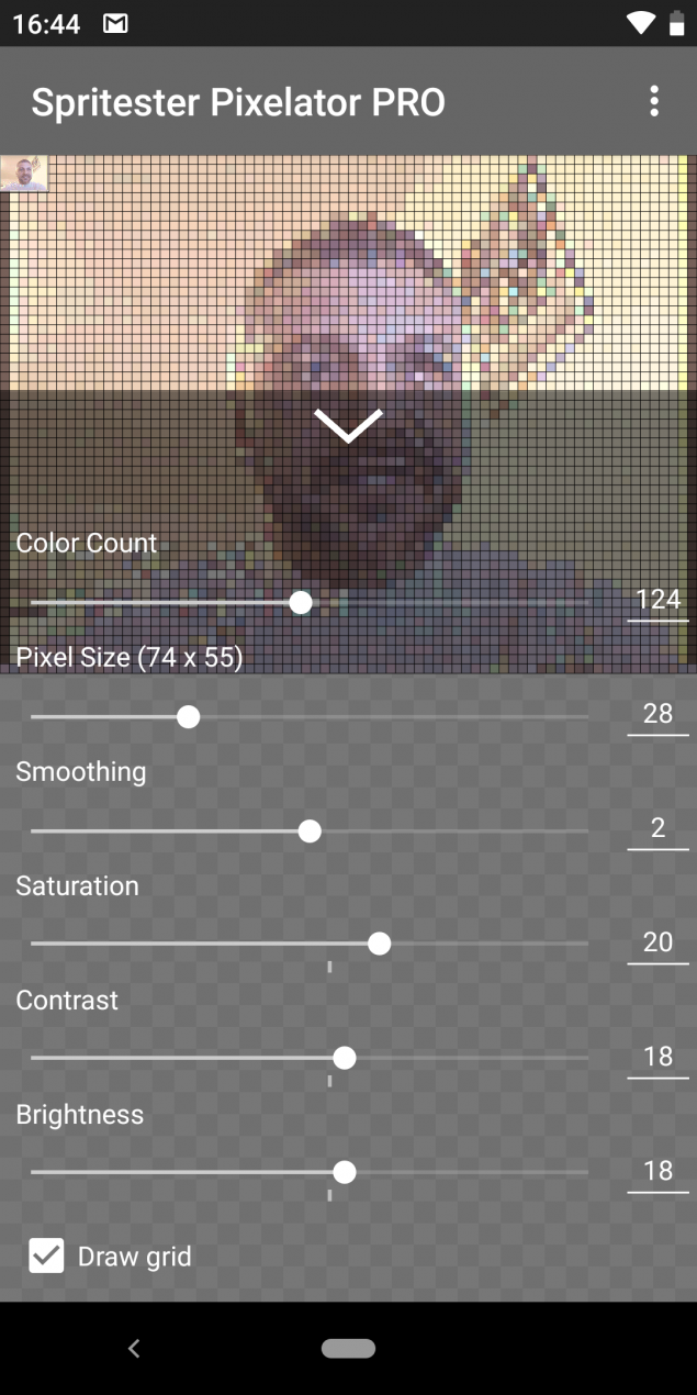 Spritester Pixelator PRO trasforma in pixel art qualsiasi immagine o foto