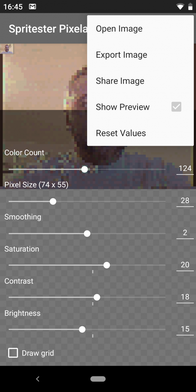 Spritester Pixelator PRO trasforma in pixel art qualsiasi immagine o foto