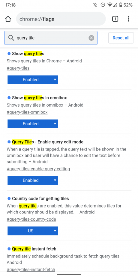 Query tiles è un nuovo sistema di ricerca su Google Chrome
