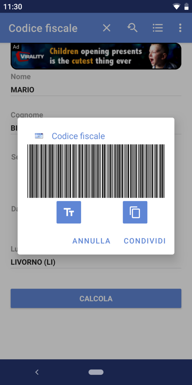 Quest'app calcola e verifica rapidamente il codice fiscale