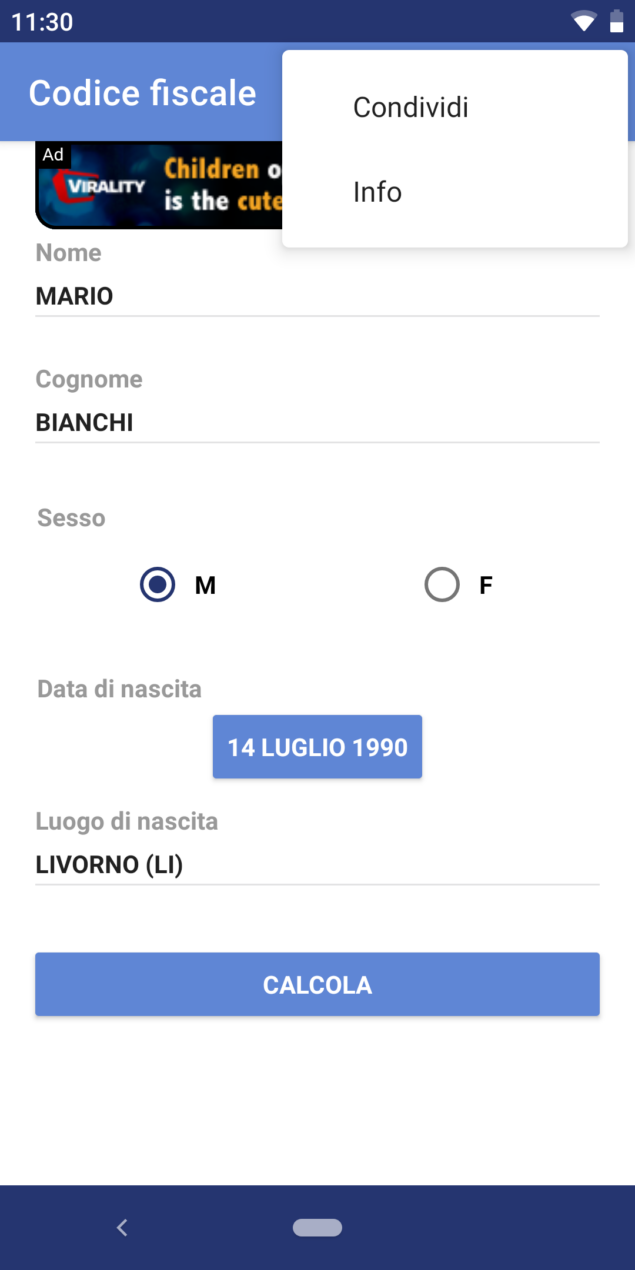 Quest'app calcola e verifica rapidamente il codice fiscale