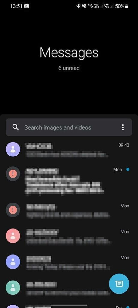 Avete notato la nuova UI di Google Messaggi su Samsung Galaxy S21?