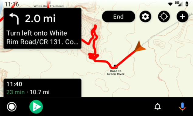 Su Android Auto è sbarcata l'applicazione Gaia GPS