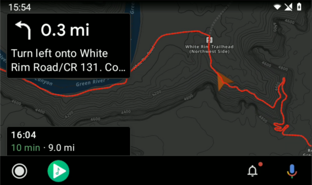 Su Android Auto è sbarcata l'applicazione Gaia GPS
