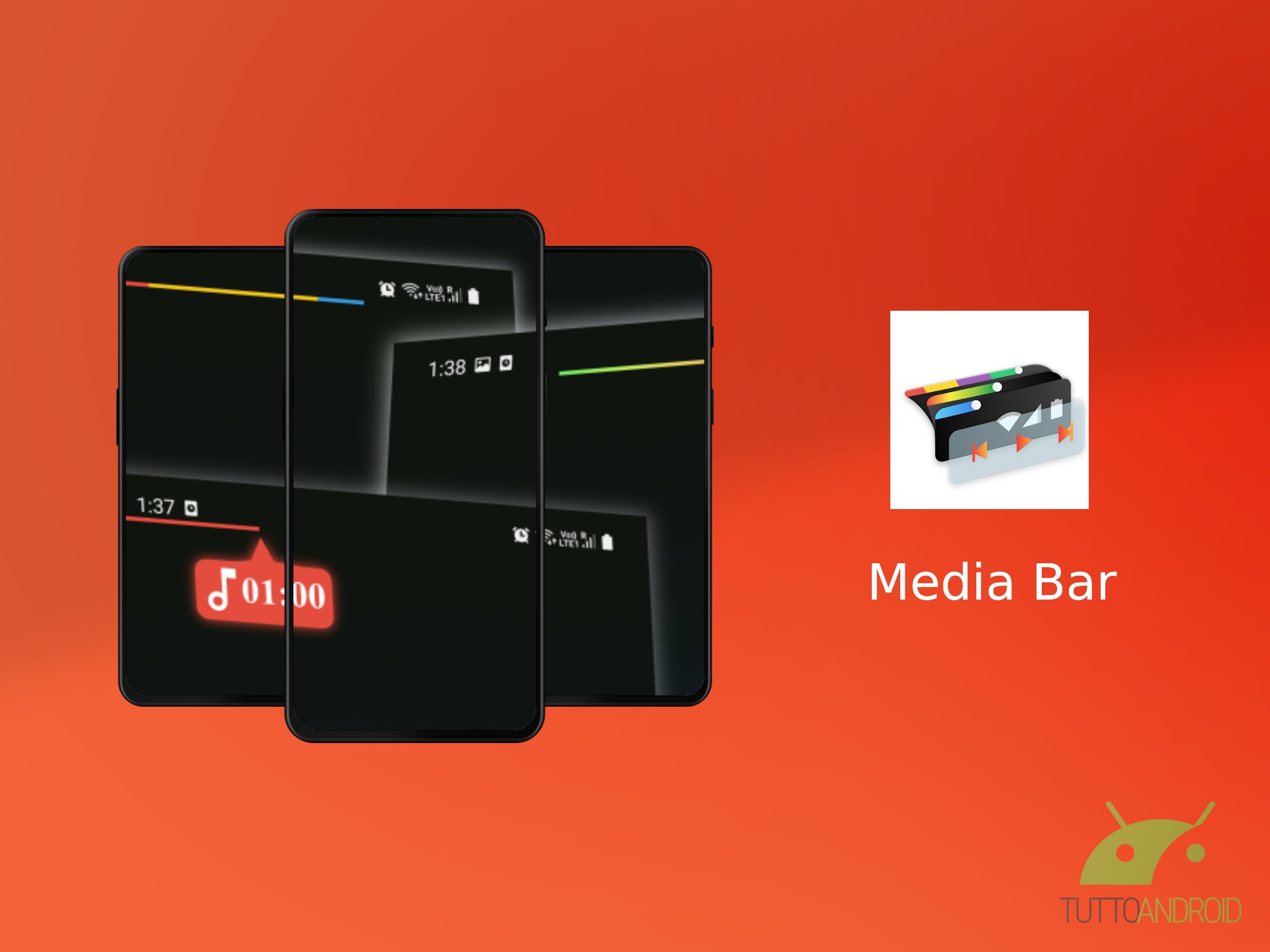 Media Bar potenzia la barra di stato dello smartphone