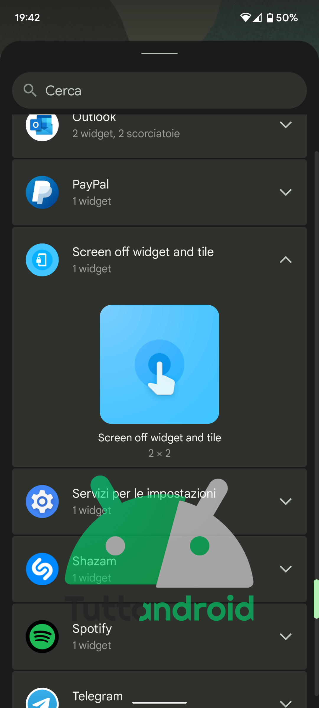 Screen Off Widget Tile Niente Pi Stress Sul Tasto Di Spegnimento