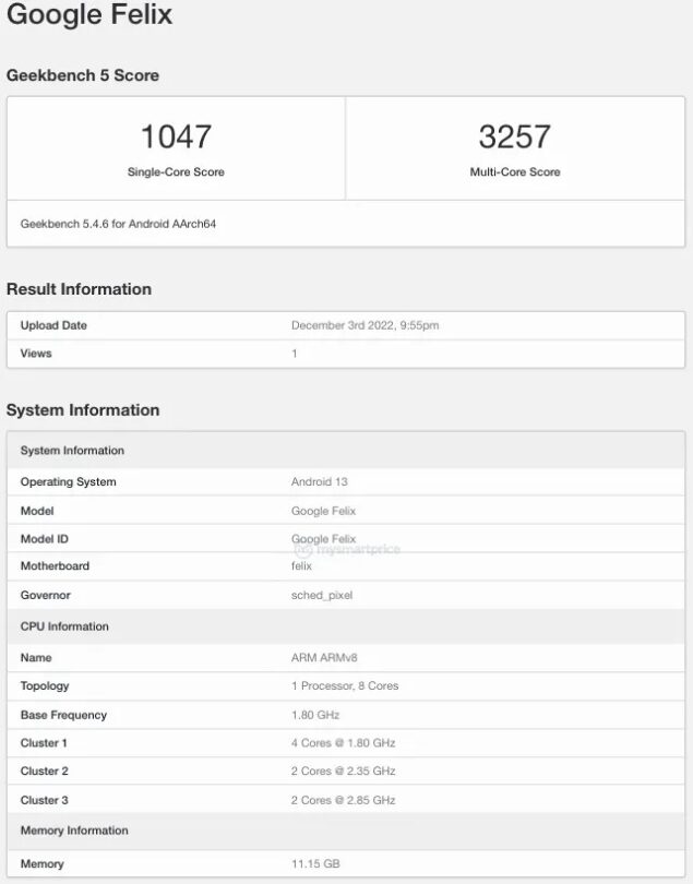 Un inedito smartphone Google arriva su Geekbench, potrebbe essere Pixel ...