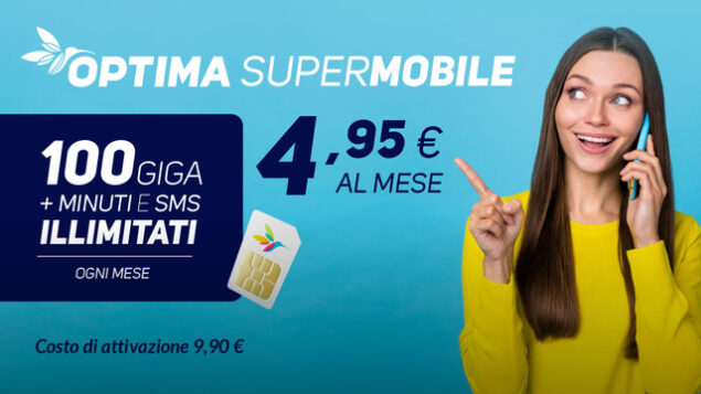 Optima Super Mobile: tutto illimitato e 100 GB ad appena 4,95 euro al ...
