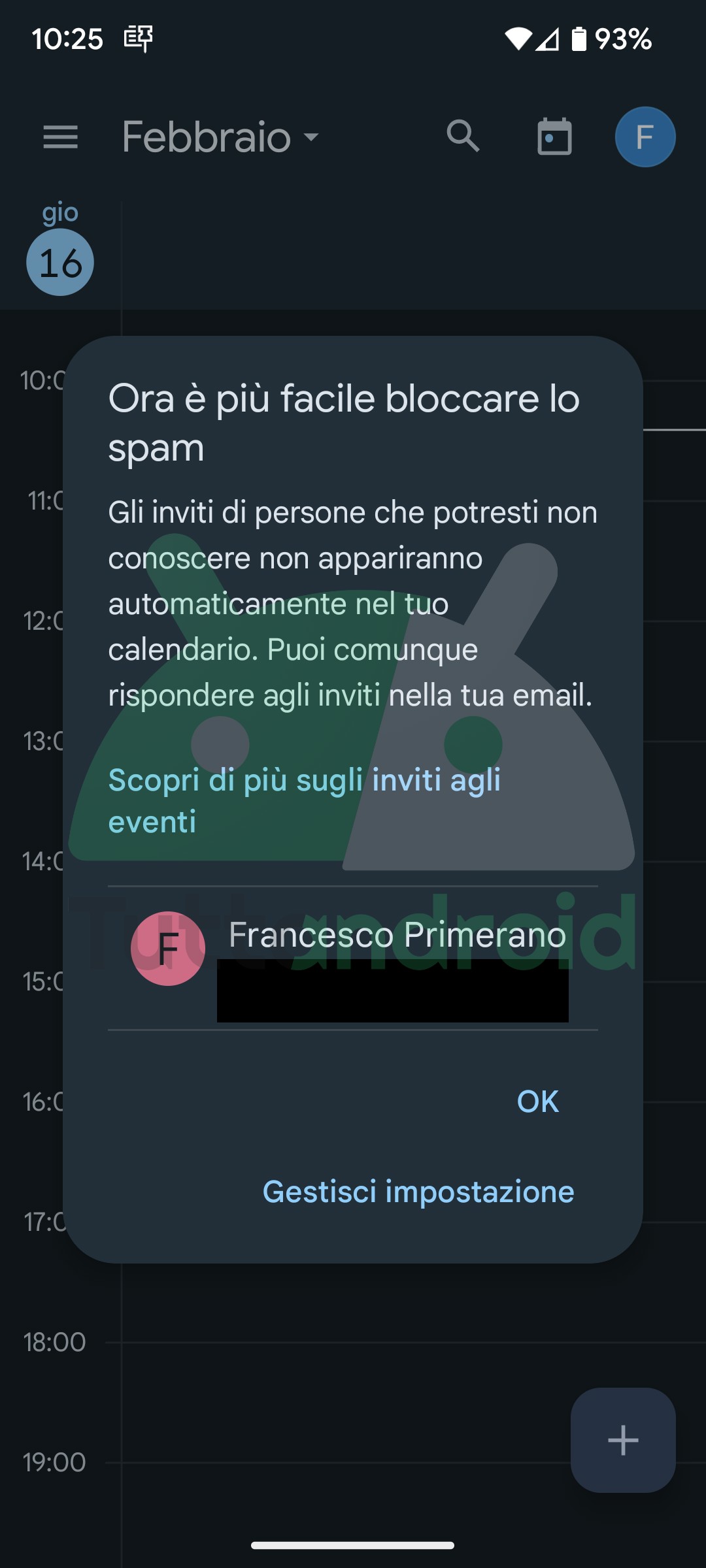 La protezione anti spam in Google Calendar è ora un'impostazione ...