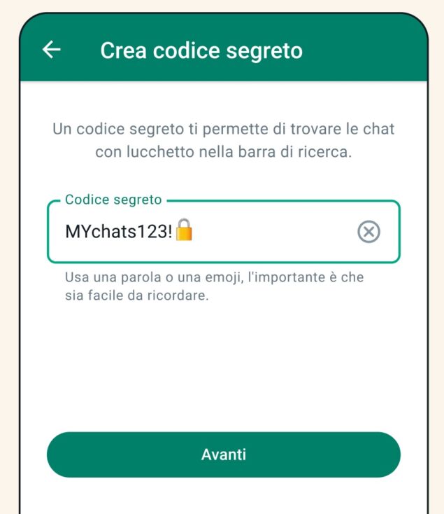 WhatsApp presenta il codice segreto per le chat private con lucchetto