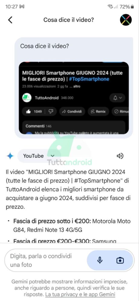 Ora potete scaricare e usare Google Gemini su Android: è disponibile l ...