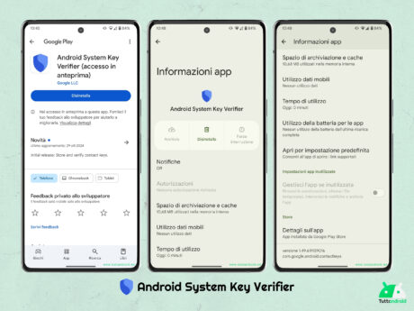 Android System Key Verifier e SafetyCore sbarcano sul Play Store