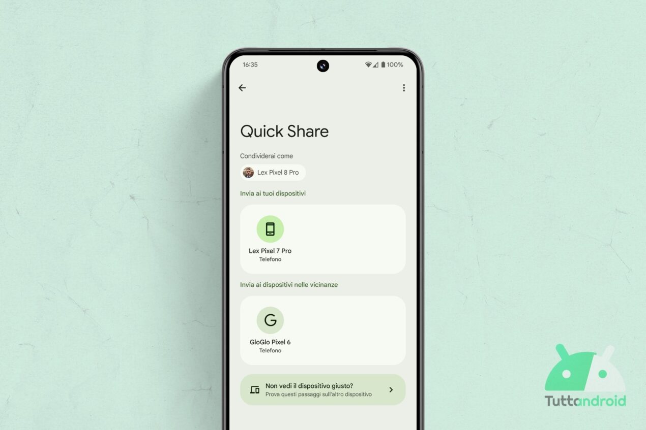 Quick Share: Google sta lavorando per rinnovare totalmente la UI