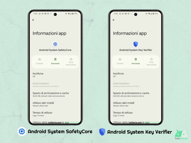 Android System SafetyCore e Key Verifier arrivano per tutti
