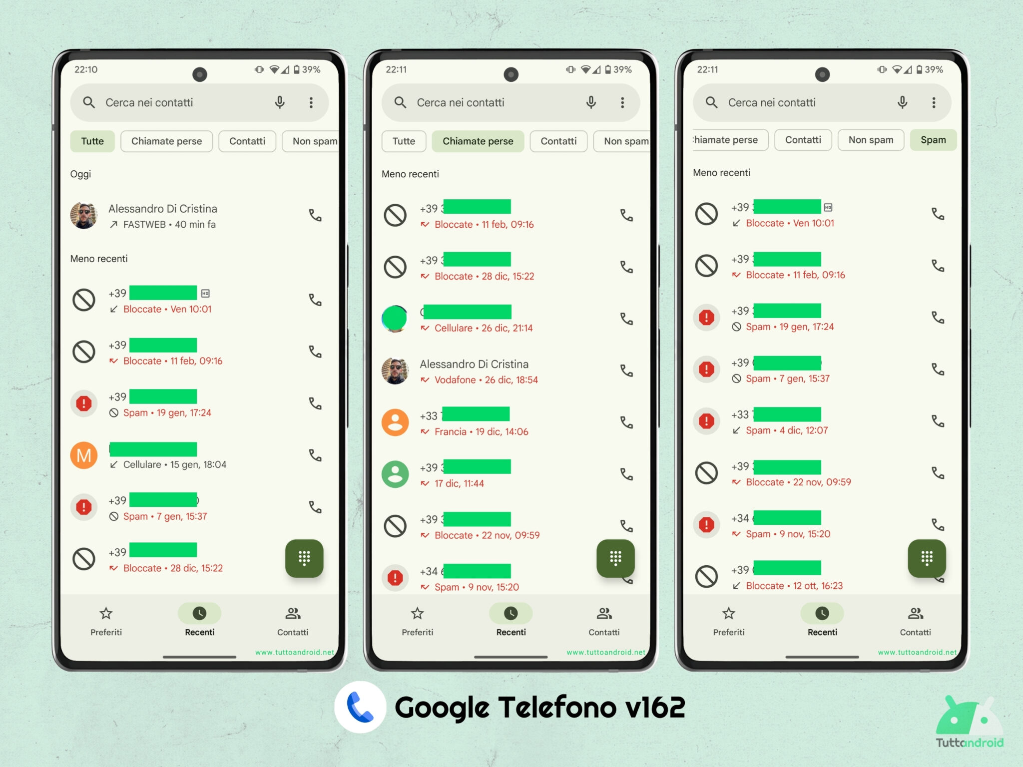Google Telefono: in rollout i filtri per la cronologia delle chiamate