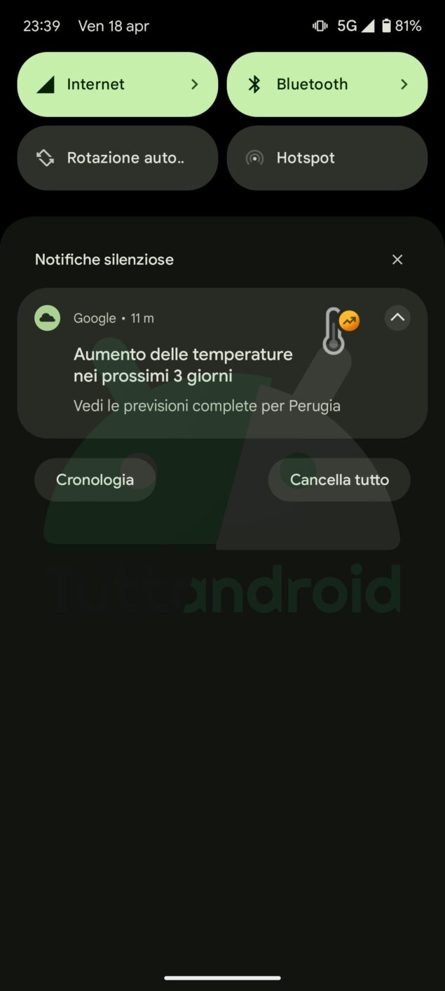 L'app Google rinnova le notifiche meteo su Android con un nuovo stile ...