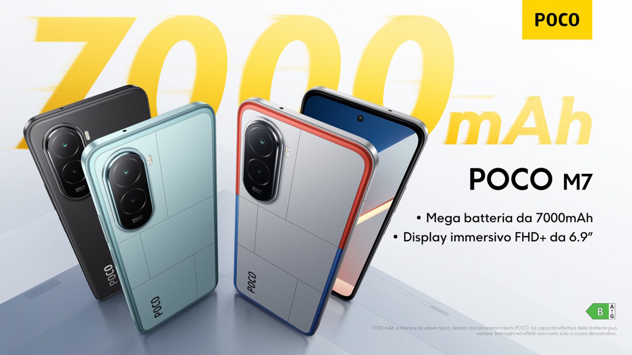 POCO M7 è ufficiale con 7000 mAh e 144 Hz a partire da 129,90 euro